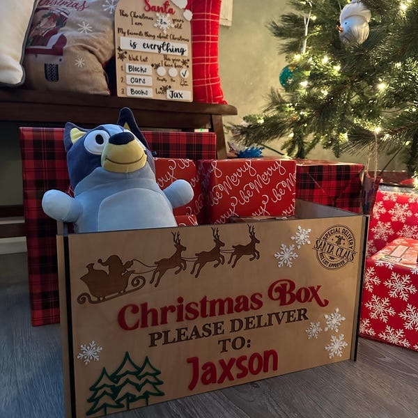 Personalized Christmas Eve Box: Holiday Keepsake Crate With Santa Key ...