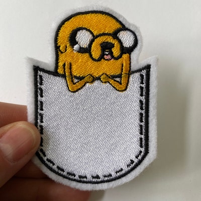 Jake the Dog in a Pocket Adventure Time Iron on Patch - Etsy