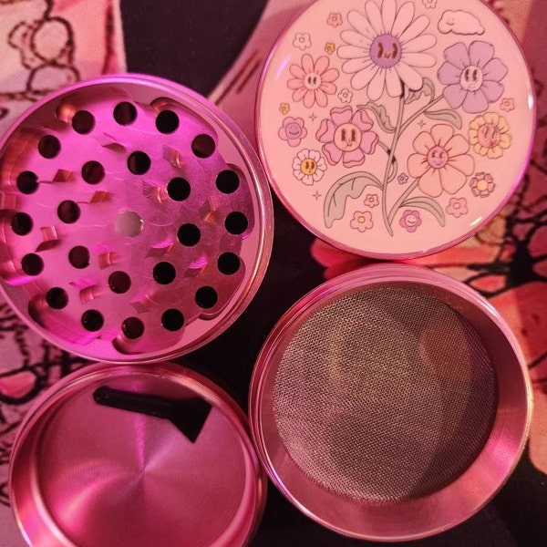 Sun and Moon Grinder, Flowers Herb Grinder, Pretty Herb Grinder - Etsy