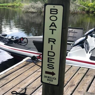 Boat Rides Sign Personalized Vertical Lake Name Sign Custom - Etsy