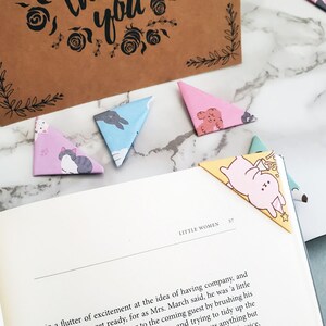 Corner Bookmarks Flowers Birds Patterns Durable - Etsy