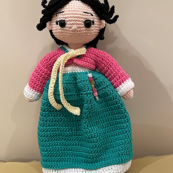 Crochet Korean Girl Pattern, Amigurumi Doll Pattern, HANA the Drummer ...