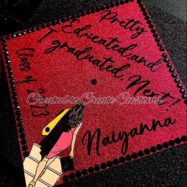 Graduation Woman Cap Diploma Pink Dress Education College Ceremony ...