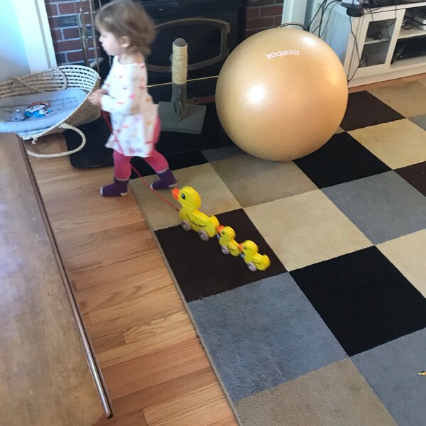 Wooden Push Duck Toy- Push Toy- Push Duck- Wooden Push Toy- Handmade ...