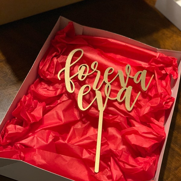 Foreva Eva Wedding Cake Topper, 6.5"w Inches - VERSION 2, Forever ...