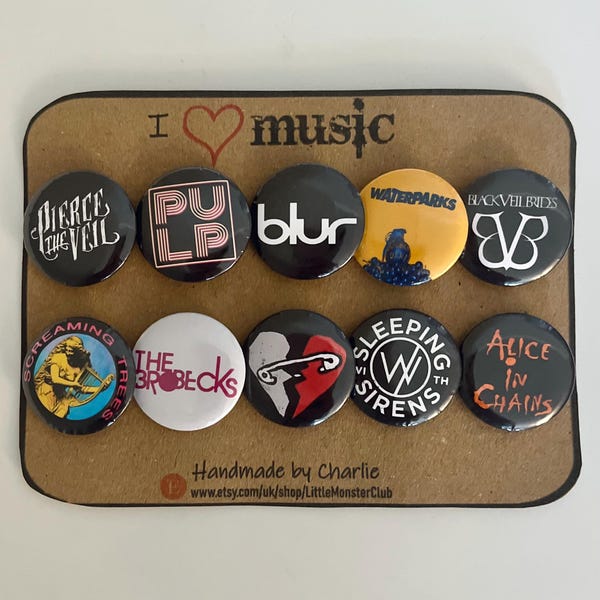 BLACK SABBATH Pin Badge Pack - Band Buttons - Punk Band Pin - 25mm ...