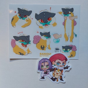 Raikou Kitty Waterproof Sticker Sheets 4.25 X 5.5 Inch Glossy - Etsy Canada