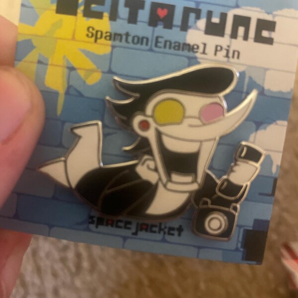 Spamton/spamton Neo(glow-in-the-dark) Enamel Pin + Free Sticker - Etsy
