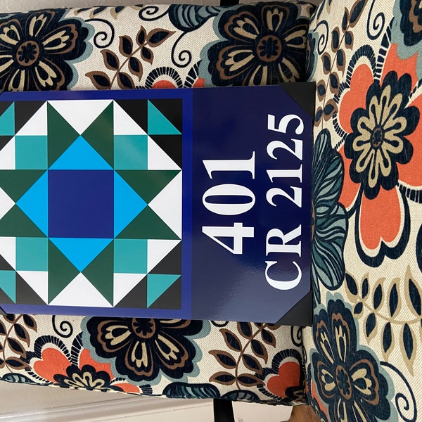 Barn Quilt Address Number Sign - Premium Quality, Choose Any of Our ...