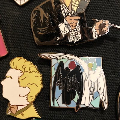 Angel and Demon Hard Enamel Lapel Pin Badge - Etsy