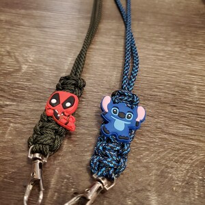 Paracord Charm Key Fobs Super Hero & Cartoon Characters - Etsy
