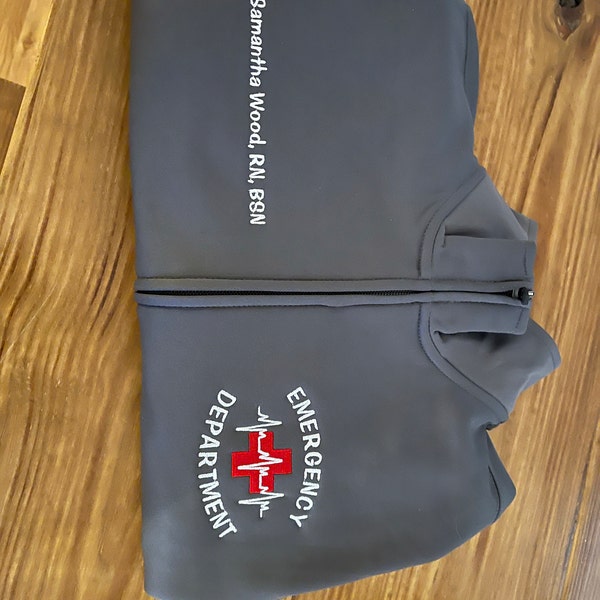 Nurse Jacket | Emergency Department Nurse Jacket | RN Zip Sweatshirt ...