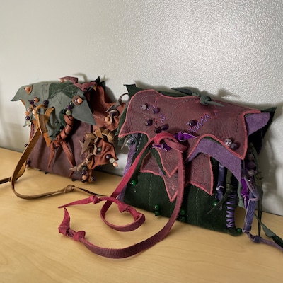 Leather Backpack Purse, Handmade Leather Bag, Leather Leaf Backpack ...