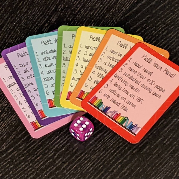 Roll Your Read - Reading TBR Game - Bookworm Gift - Bookish Gift - Book ...