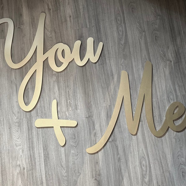 You and Me Sign, You and Me Wood Sign, You and Me Wedding Backdrop Sign ...