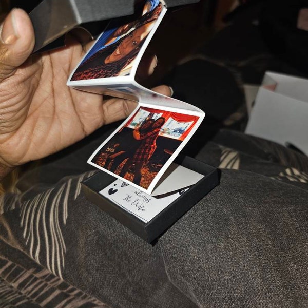 Personalised Photo Pull up Gift Box for Him or Her Birthday ...