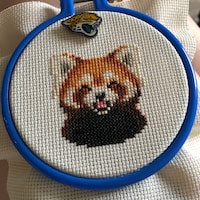 Red Panda Bundle Cross Stitch Pattern PDF - Red Panda + Smiling Red ...