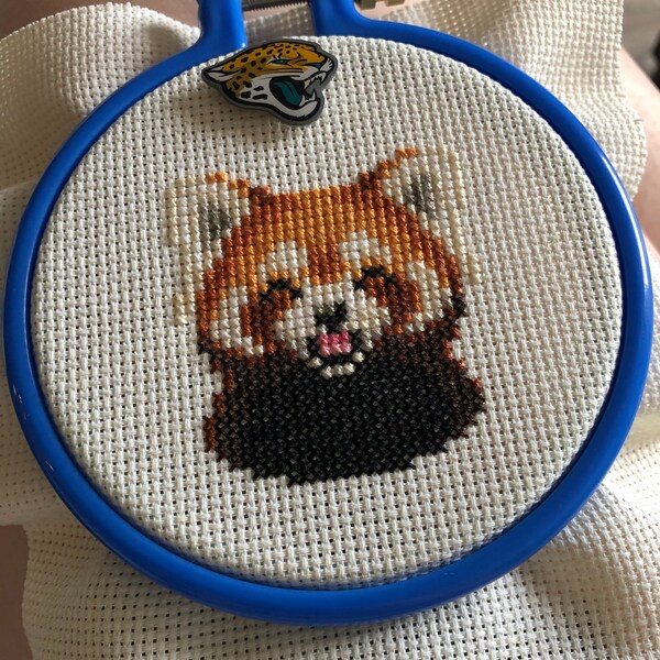 Red Panda Bundle Cross Stitch Pattern PDF - Red Panda + Smiling Red ...