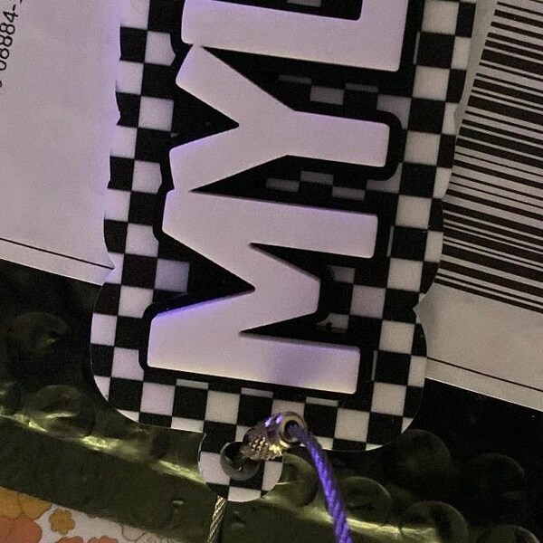 Checkered Name Tag | Backpack Name Tag | Backpack Keychain | Diaper Bag ...