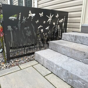 Metal Privacy Screen, Decorative Panel, Outdoor Garden, Fence, Art ...