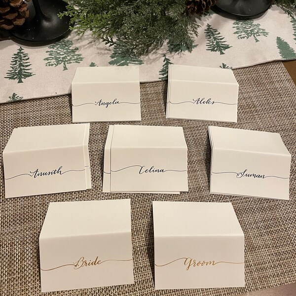 Printed Place Card| Calligraphy Place Cards | Wedding Name Cards ...