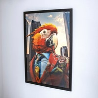 Vintage Fuchs im Blumengarten Kunstdruck, Rustikale Waldlandschaft Wanddeko, Fuchs unter Blumen ...