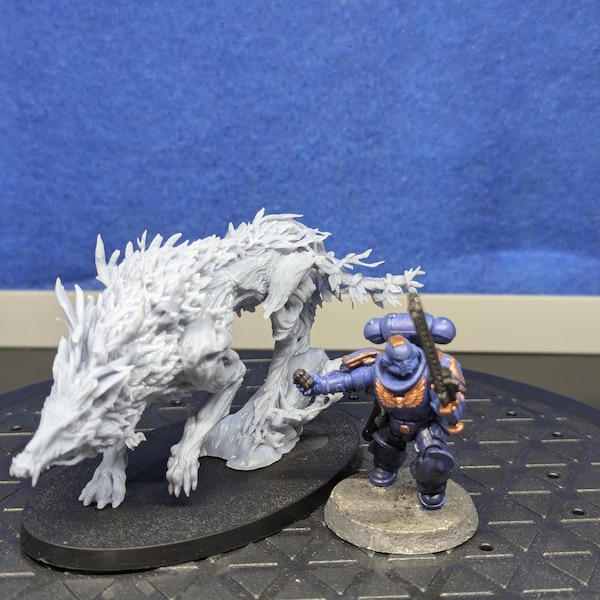 Sacred Predator Wolf | 60mm 90mm 120mm Oval Base | Premium 3D Printed ...