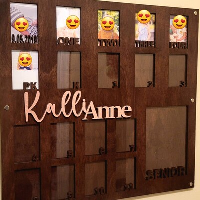 Custom Birth Through Graduation School Picture Frames Wall Art - Etsy