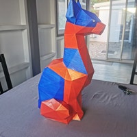 DIY Paper Craft Bull, Bull Model, Low Poly Bull Character, Origami ...