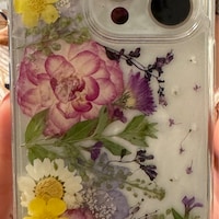 Real Pressed Flower Phone Case for iPhone 17 16 15 14 13 12 11 Pro Max ...