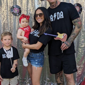 Rock N Roll Birthday Family Shirts, Personalized Rocking Birthday Shirt ...