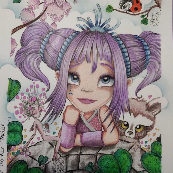 Camille / Kevin Teoart / Coloring Page / Grayscale Illustration - Etsy