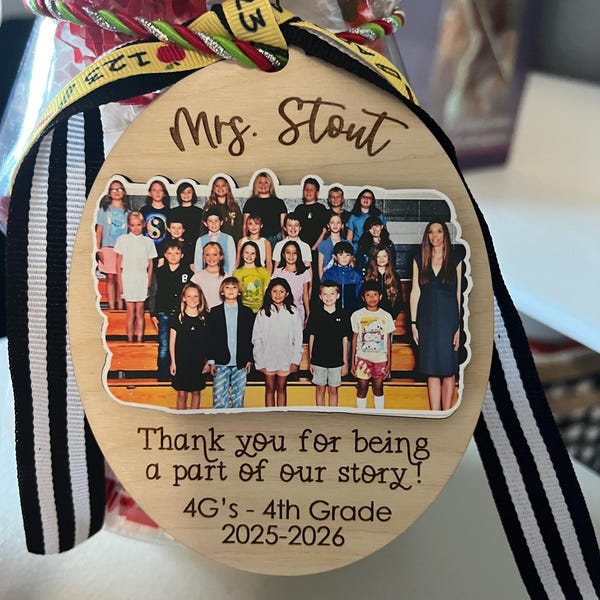 Class Picture Ornament, Gift for Teacher From Classroom, Gift From ...