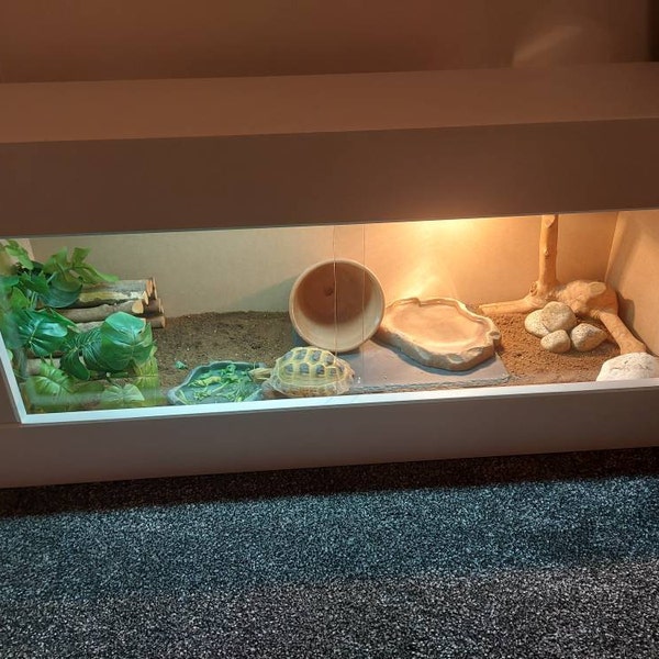 4ft White Modern Reptile Vivarium - Includes LED Light - Etsy UK