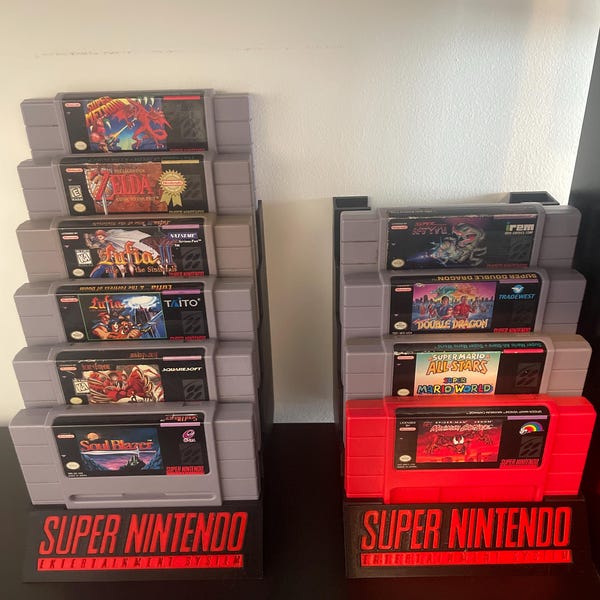 SNES Stacked Game Cartridge Display Stand - Etsy