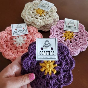 PRINTABLE Coaster Tags Wrap Labels Downloadable PDF. DIY Product Tags ...