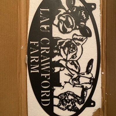 Personalized Cattle Farm Sign Metal Sign Personalized Metal - Etsy