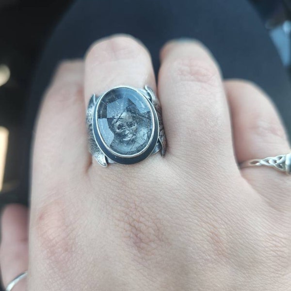 Sleepy Moon Face Whimsical Whimsigoth Art Deco Mother of Pearl ...