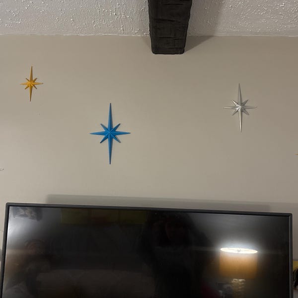 Mid Century Starburst Magnet, Atomic Starburst, Star, Kitchen, MCM ...