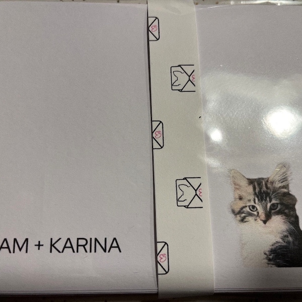 Dog Note Cards With Pet Portrait, Personalized Dog Not Card Set, Custom ...