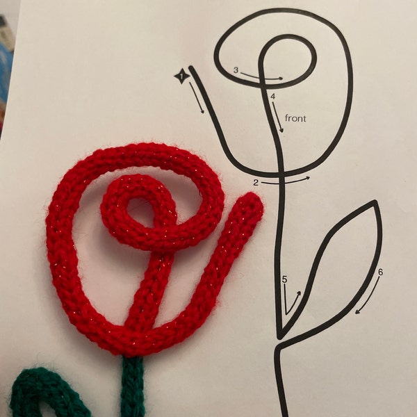 Wire Craft, Printable Knitted Wire Art Template, Flowers, Design ...