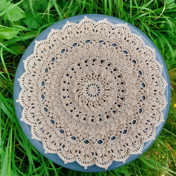 Pattern With Photo Tutorial for Crochet Doily Rozita. PDF Crochet Doily ...