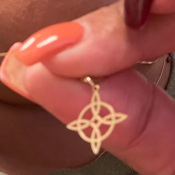 14K Solid Gold Witch Knot Necklace, Witch Necklace, Witches Knot ...