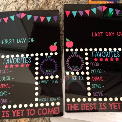 Last Day of School Board, Reusable Last Day of School Board, First and ...