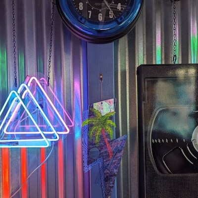 Fluorescent UV Acrylic Coaster Set-vaporwave City Retro Decor 80s 90s ...