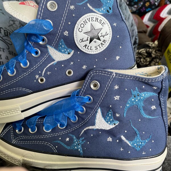 Custom Embroidered Converse High Tops, Custom Converse Chuck Taylor ...