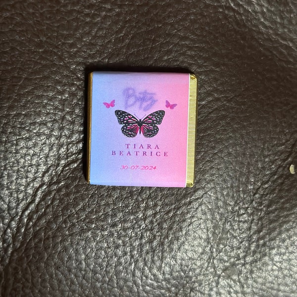 Personalised Happy Birthday Party Favours Chocolate Favours Black ...