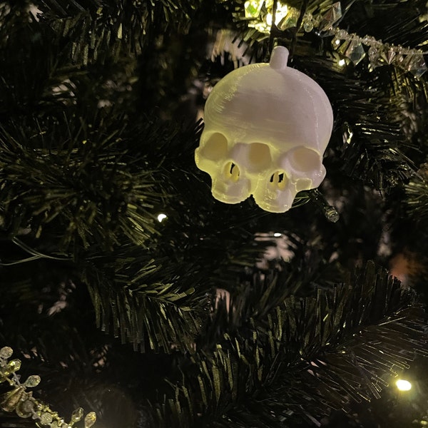 Conjoined Skull Tree Ornament • Gothic Holiday Home Decor • 3D Printed ...