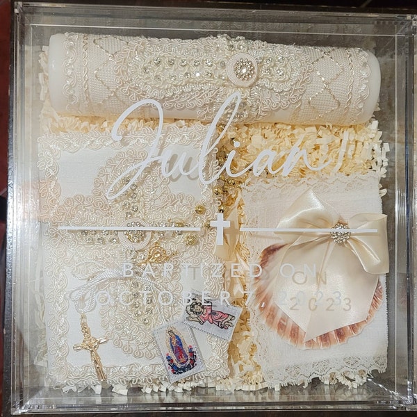 Personalized Baptism Gift Box, Baptism Gift Box, First Communion Gift ...