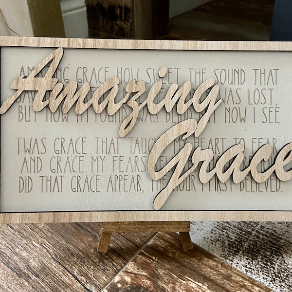 Amazing Grace SVG Digital File GLOWFORGE Laser Ready - Etsy